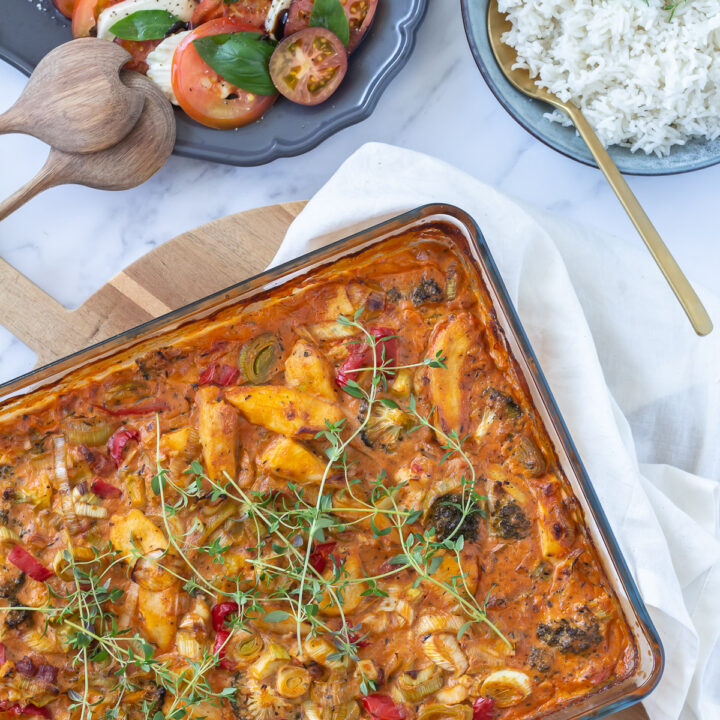 Kylling i fad med pikant ost | Hurtig og lækker hverdagsmad