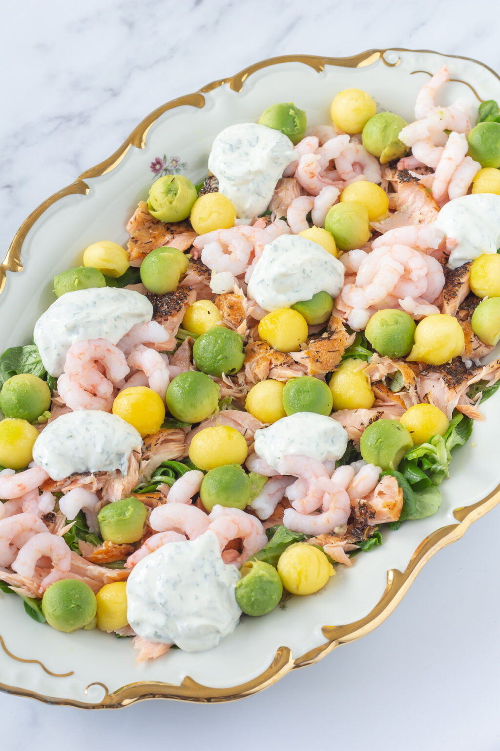 Sommer forret med varmrøget laks og rejer | Færdig på 20 minutter