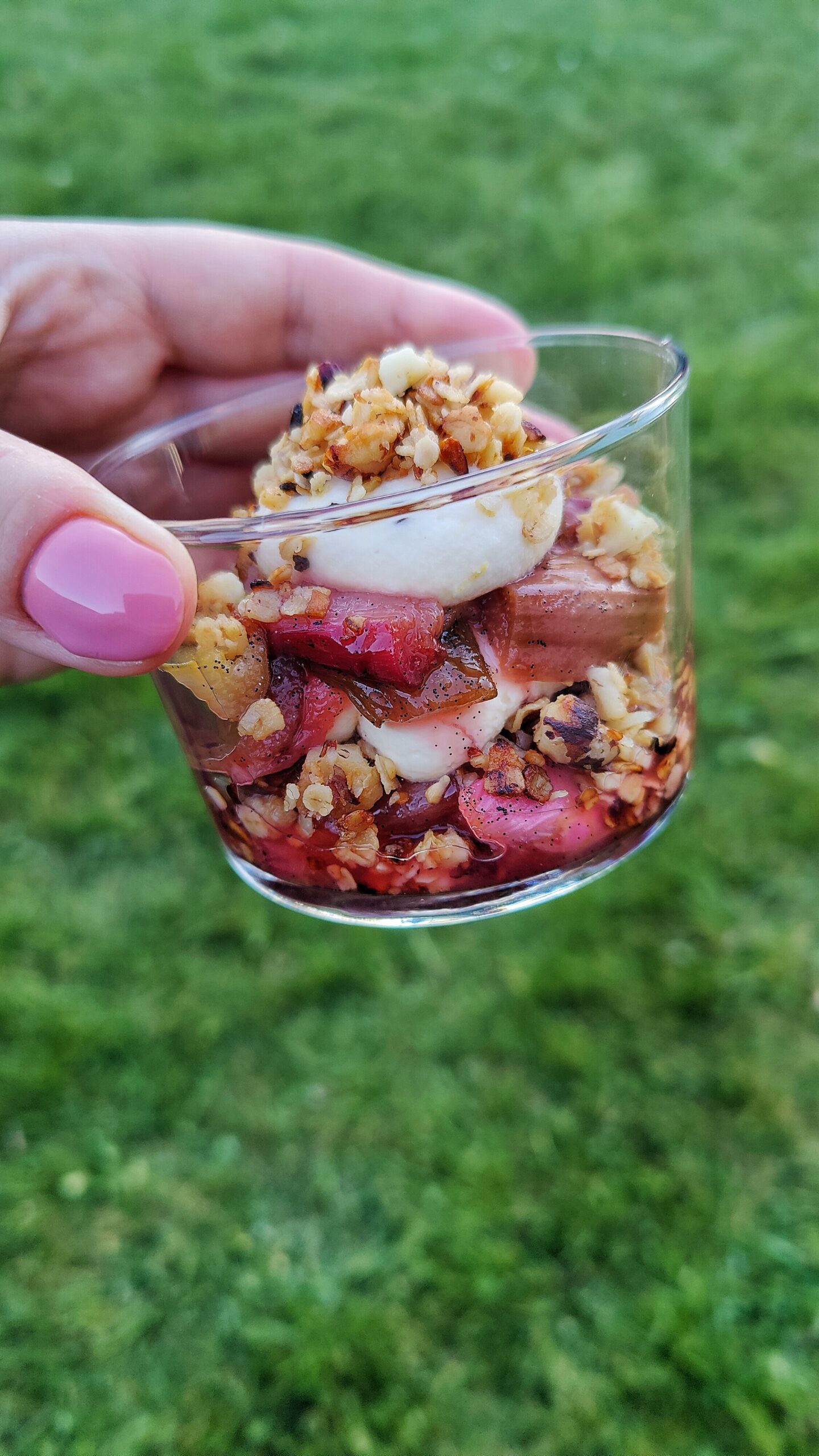 Bagte rabarber med mascarponecreme | Sommerdessert i glas